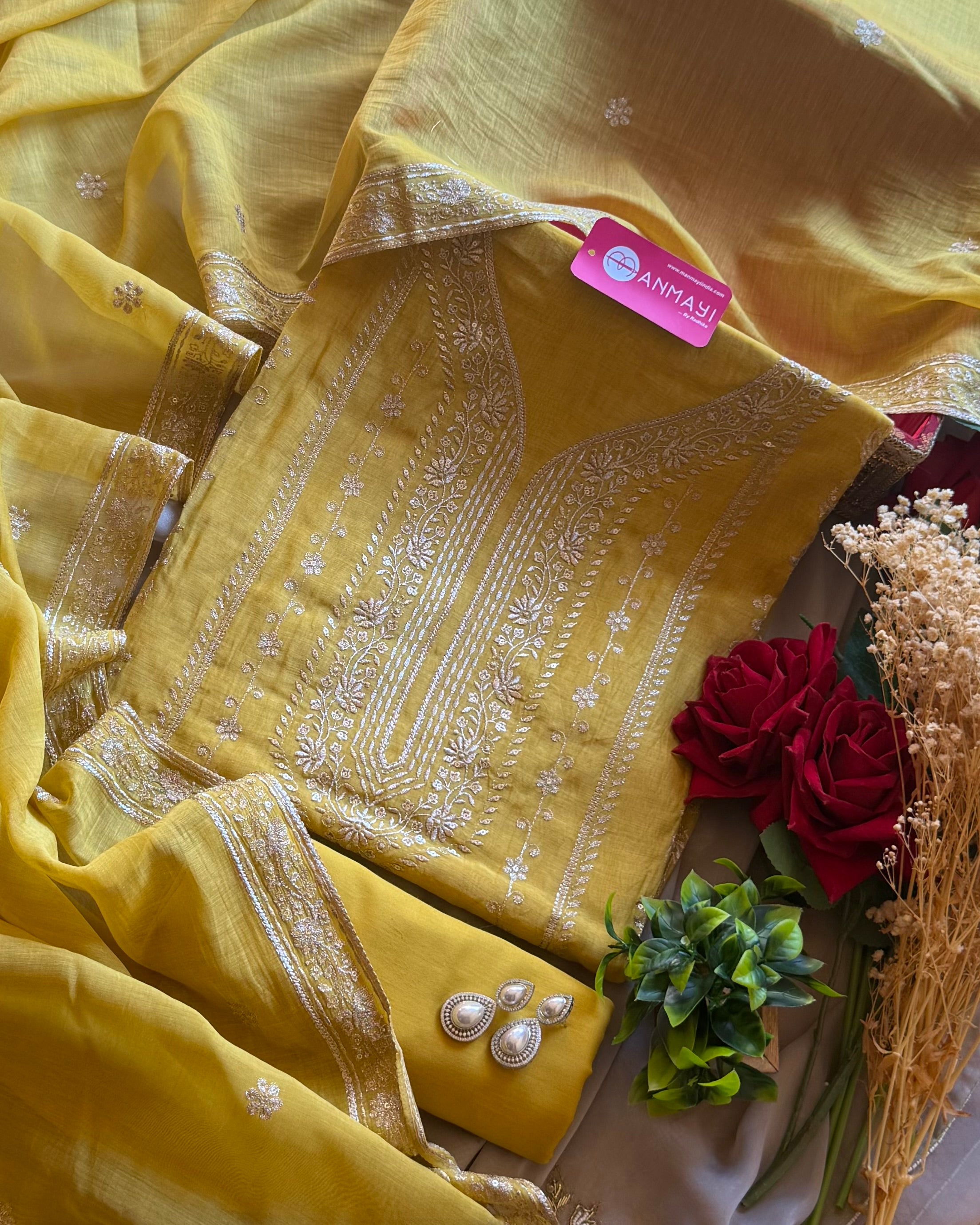 Pure Mul fine dori work suit set