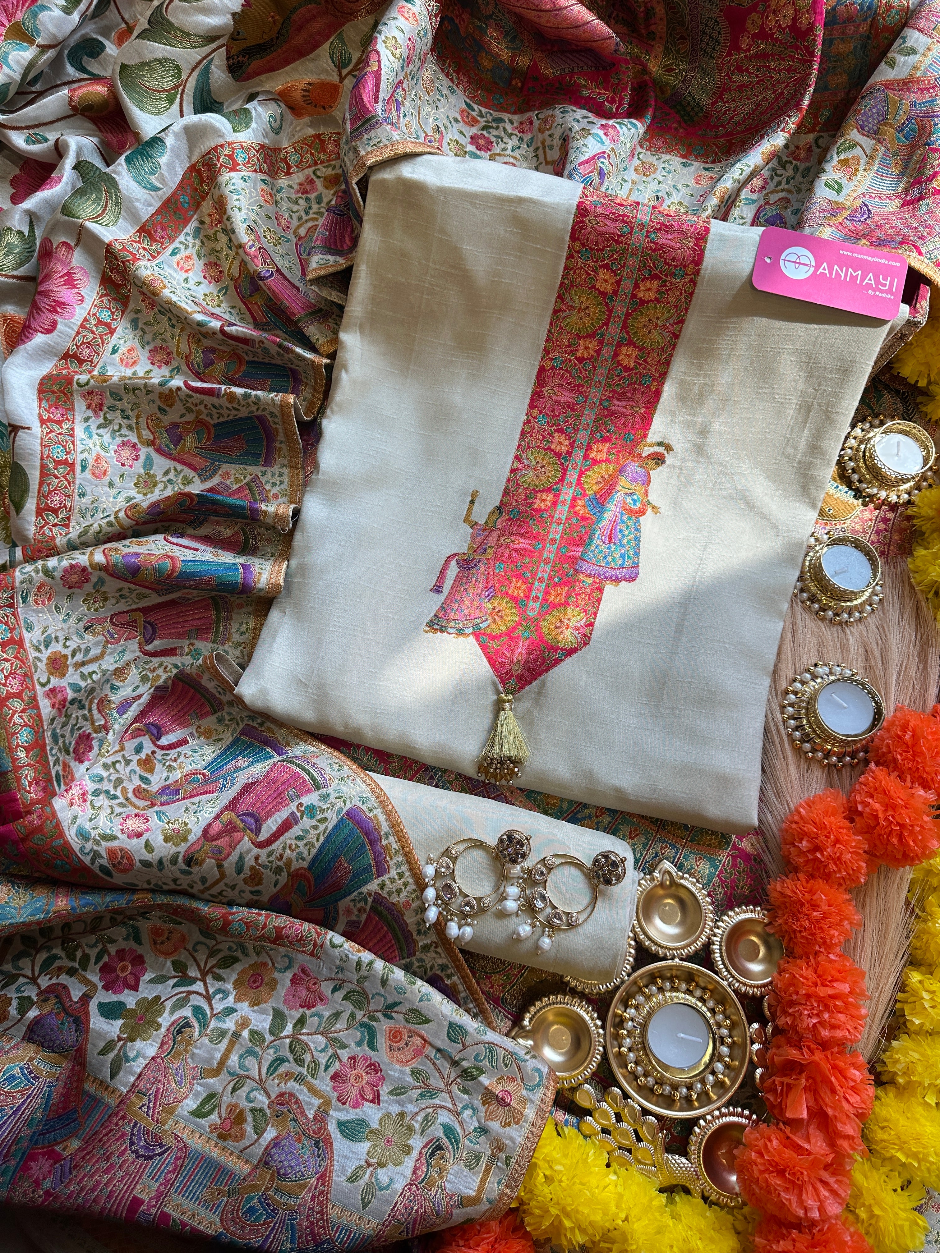 Kani weave silk suit set